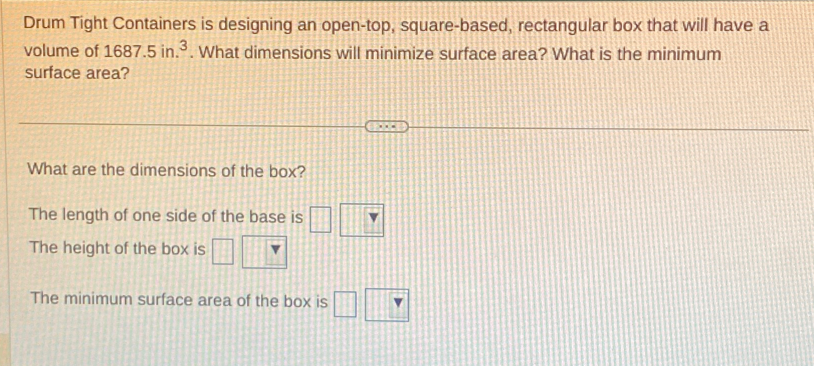 Solved Drum Tight Containers is designing an open-top, | Chegg.com