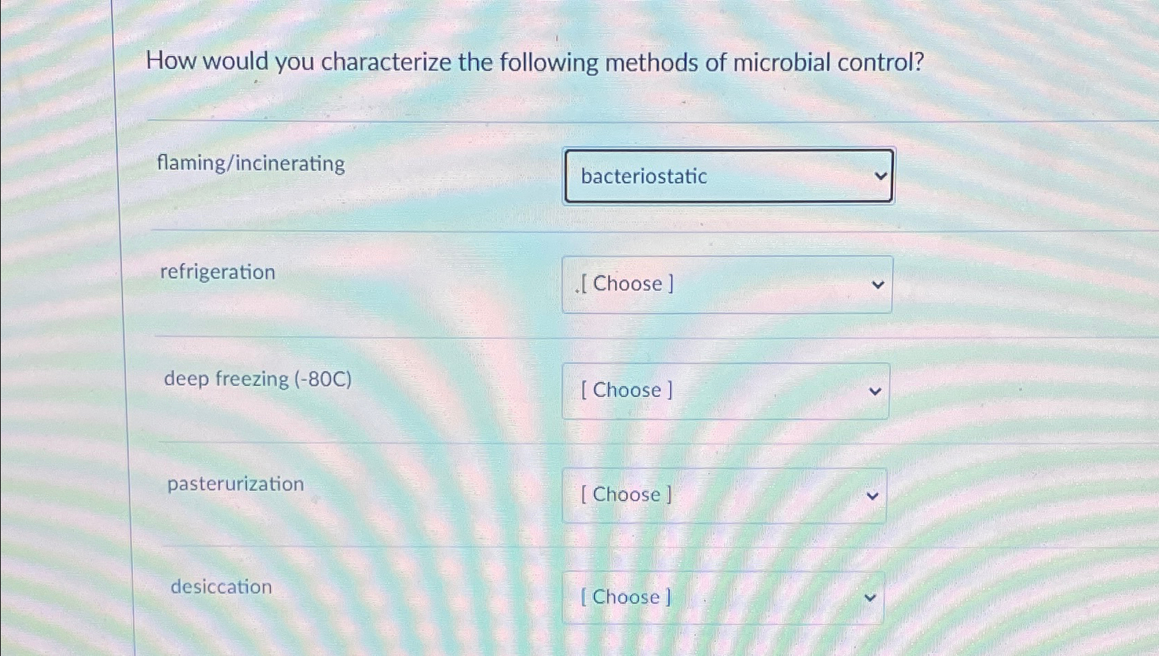 Solved How would you characterize the following methods of | Chegg.com