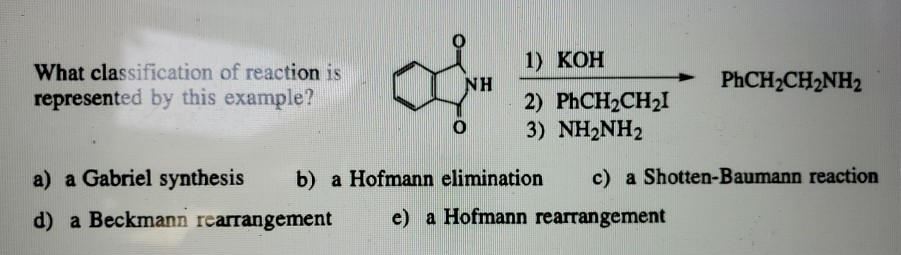 Solved 1) KOH What classification of reaction is represented | Chegg.com