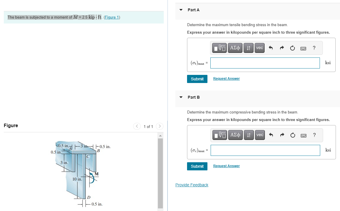 Solved The beam is subjected to a moment of | Chegg.com