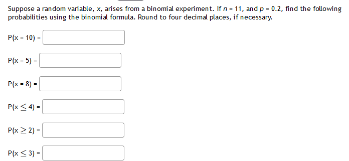 Solved Suppose a random variable, x, ﻿arises from a binomial | Chegg.com