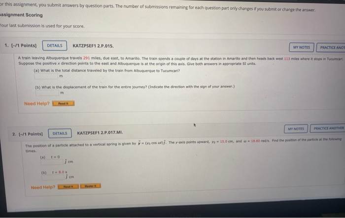 Solved or this assignment, you submit answers by question | Chegg.com