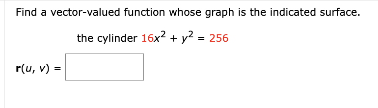 Solved Find a vector-valued function whose graph is the | Chegg.com