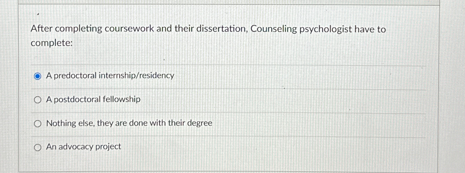 Solved After completing coursework and their dissertation, | Chegg.com