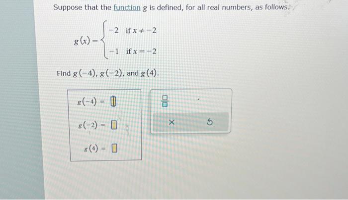 Solved Suppose that the function g is defined, for all real | Chegg.com
