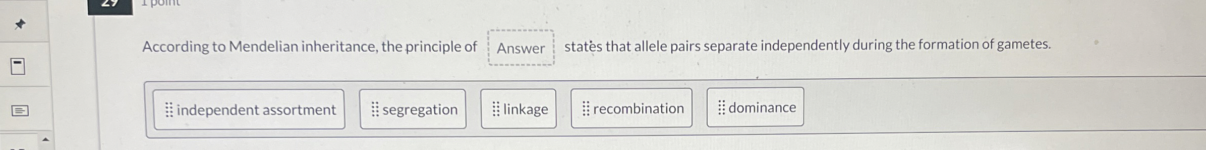 Solved According to Mendelian inheritance, the principle | Chegg.com
