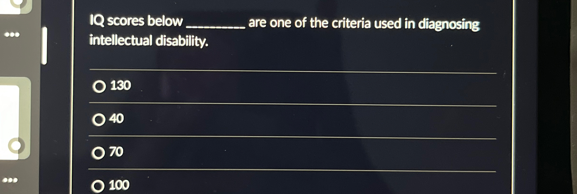 Solved 1Q scores below q, ﻿are one of the criteria used in | Chegg.com