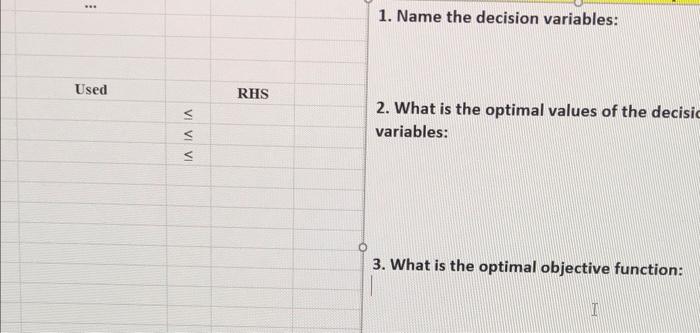 Solved Complete Problem 4 and add the integer constraint. | Chegg.com