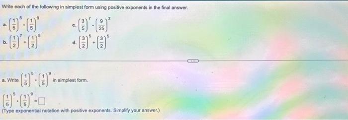 Write each of the following in simplest form using | Chegg.com