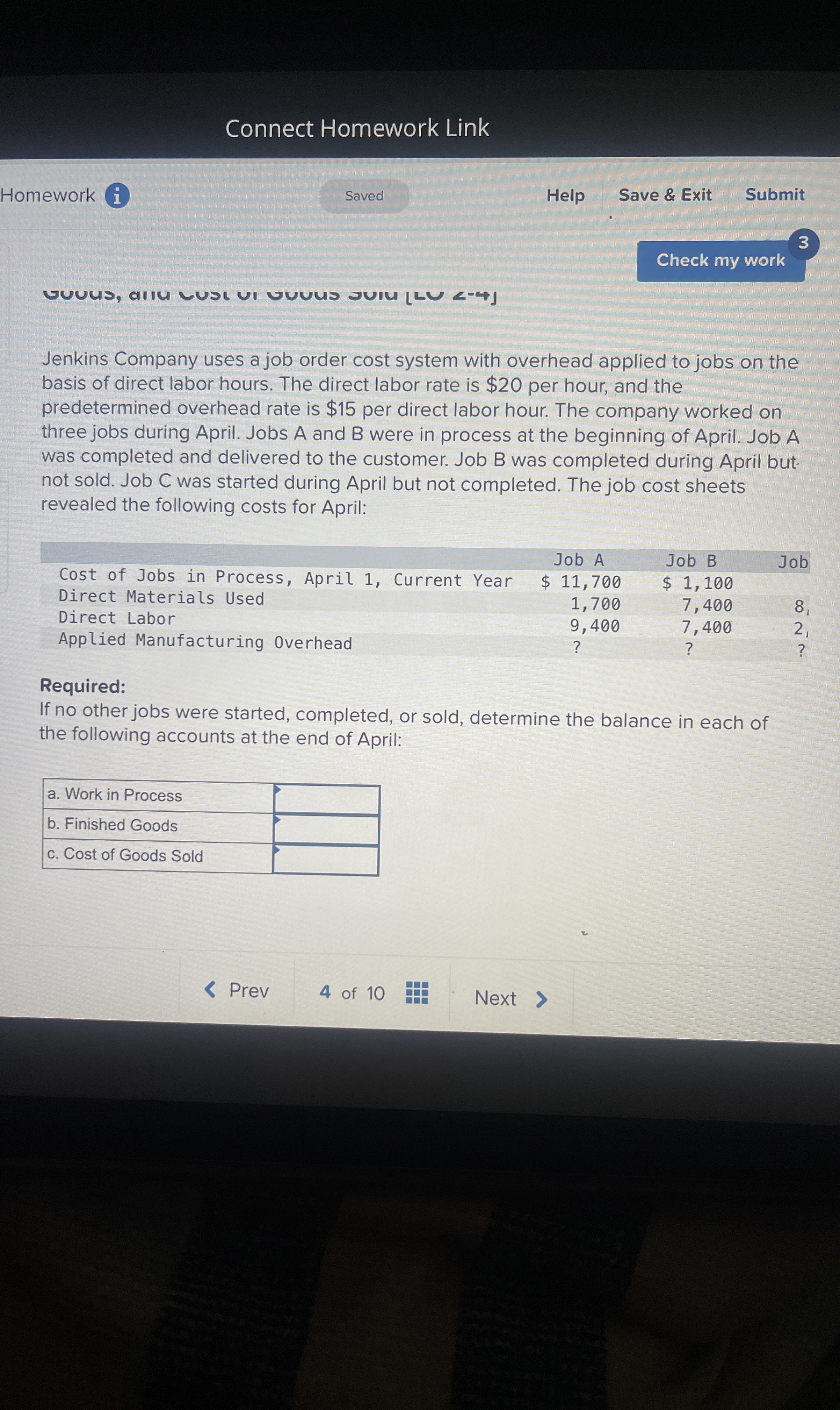 Solved Connect Homework LinkHomeworkSavedHelpSave & | Chegg.com