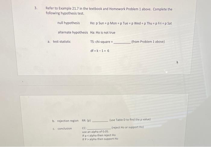 3. Refer to Example 21.7 in the textbook and Homework | Chegg.com