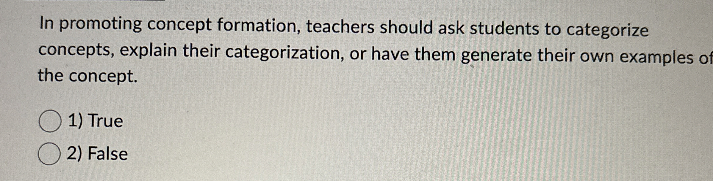 Solved In promoting concept formation, teachers should ask | Chegg.com