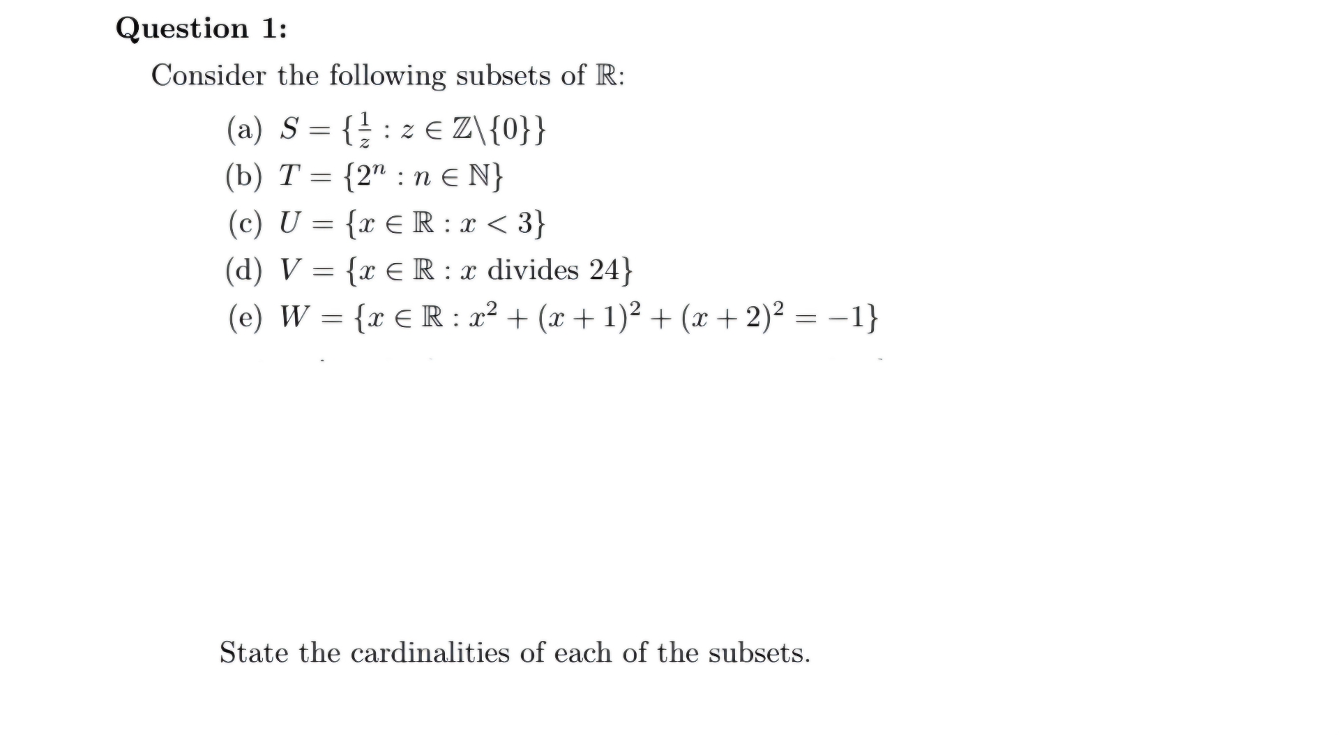 Solved Real Analysis II - ﻿please do all, will like | Chegg.com