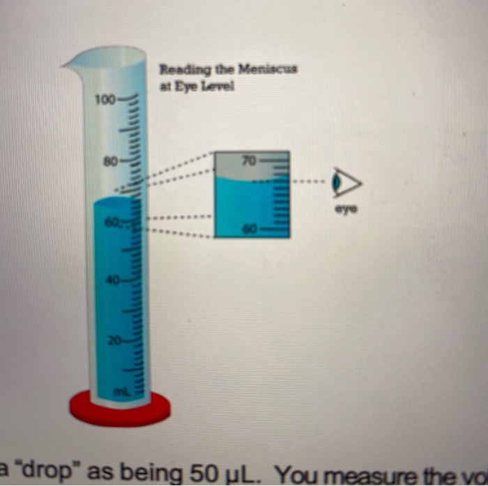 Solved Reading the Meniscus at Eye Level 100- 80 eye 4. | Chegg.com