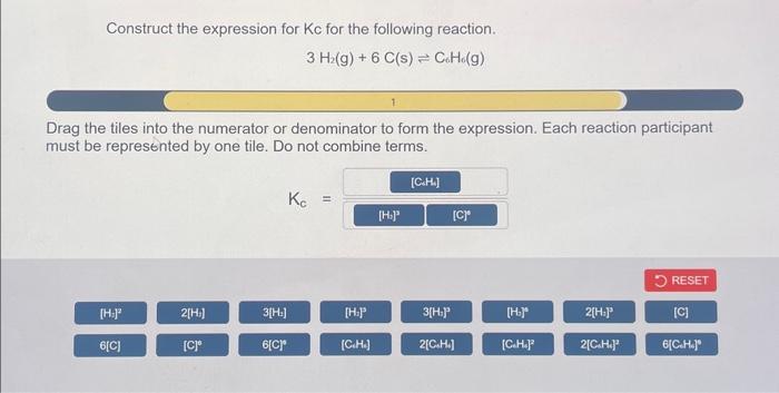 Solved Construct the expression for Kc for the following | Chegg.com