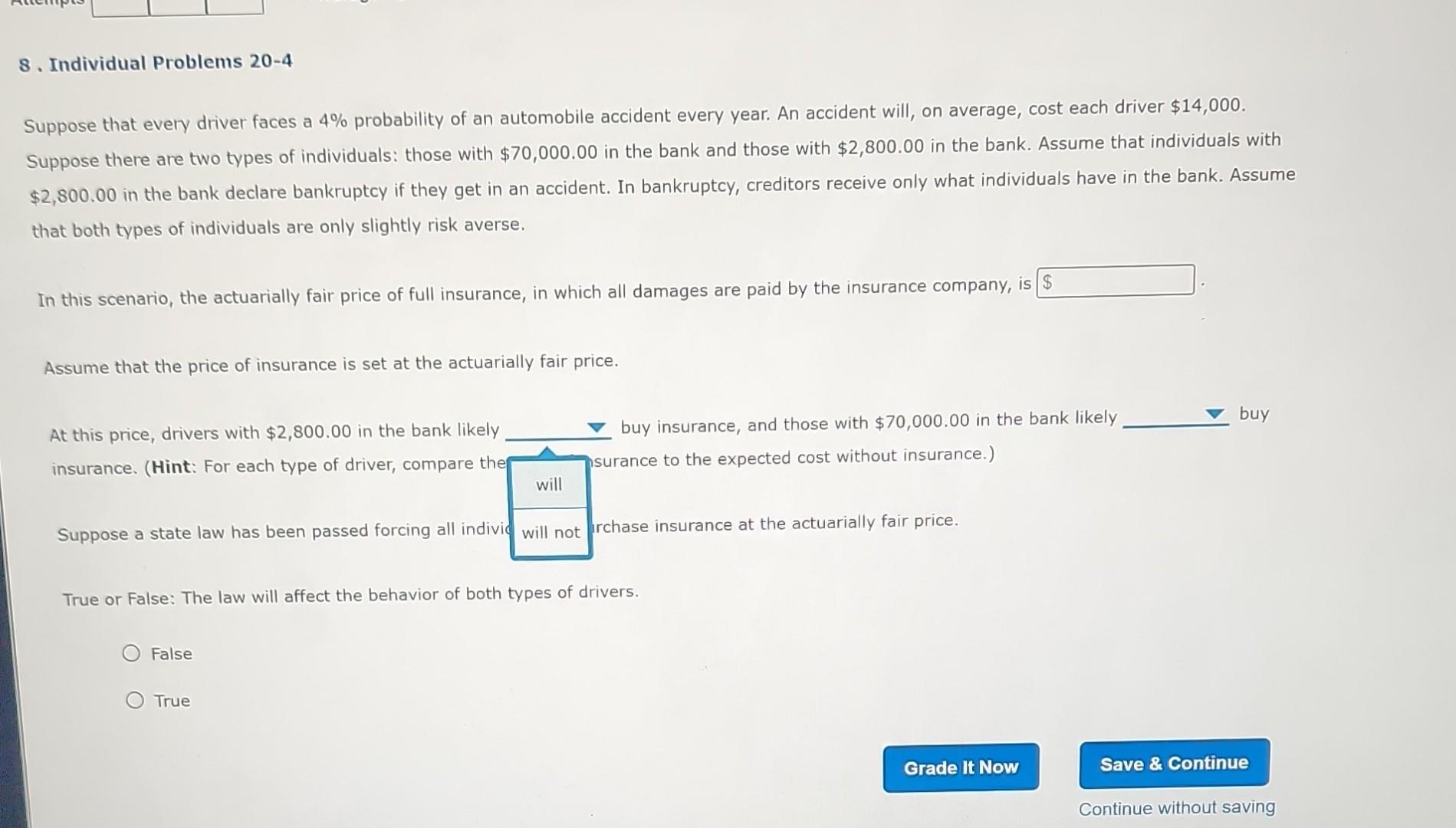 Solved Altempts Average / 3 8. Individual Problems 20-4 | Chegg.com