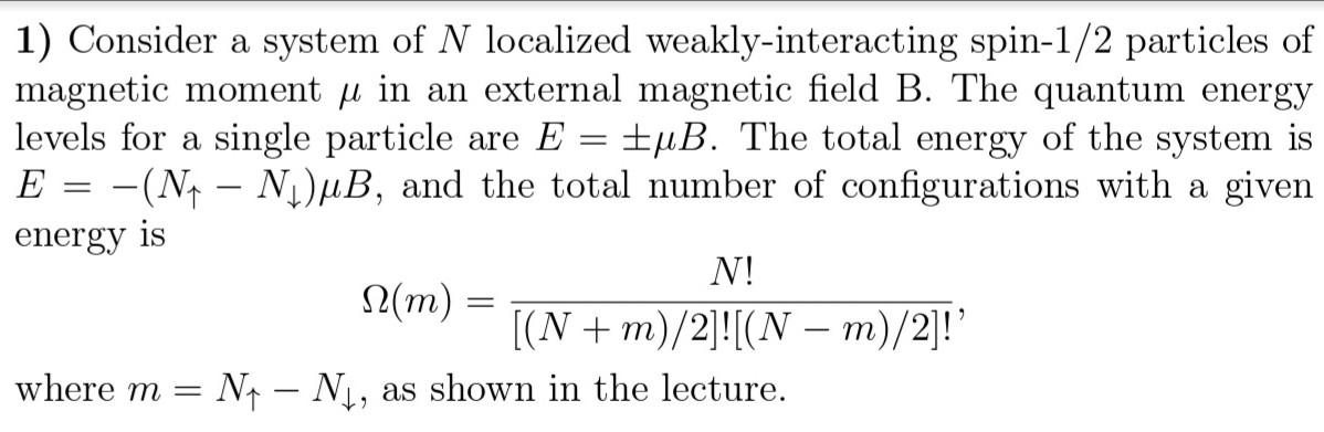 Solved 2) Consider two spin systems like that in the | Chegg.com