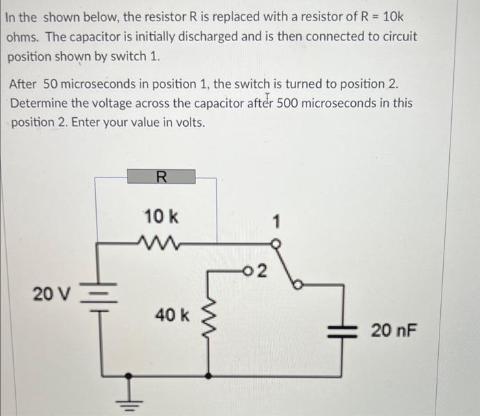 Solved In the shown below, the resistor R is replaced with a | Chegg.com