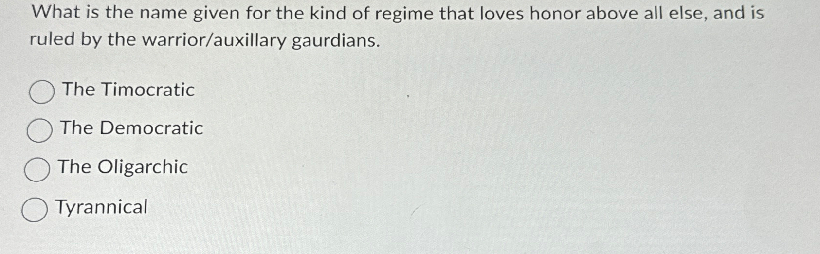 Solved What is the name given for the kind of regime that | Chegg.com