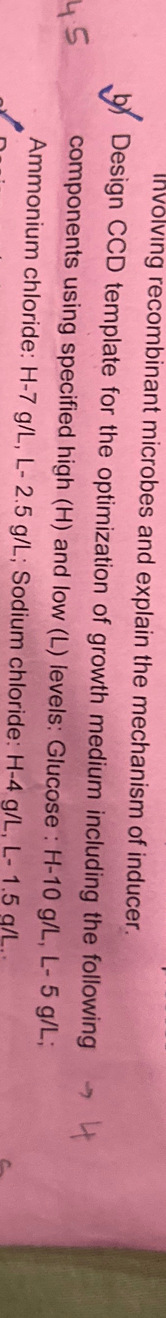 Solved Involving recombinant microbes and explain the | Chegg.com