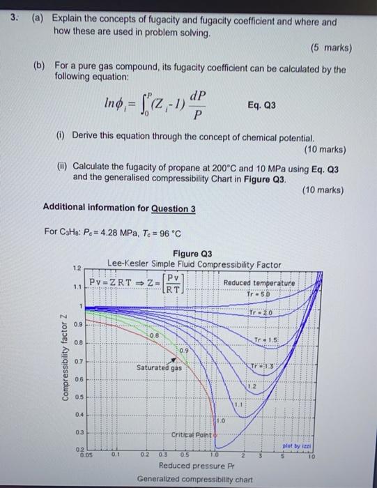 Solved 3. (a) Explain the concepts of fugacity and fugacity | Chegg.com