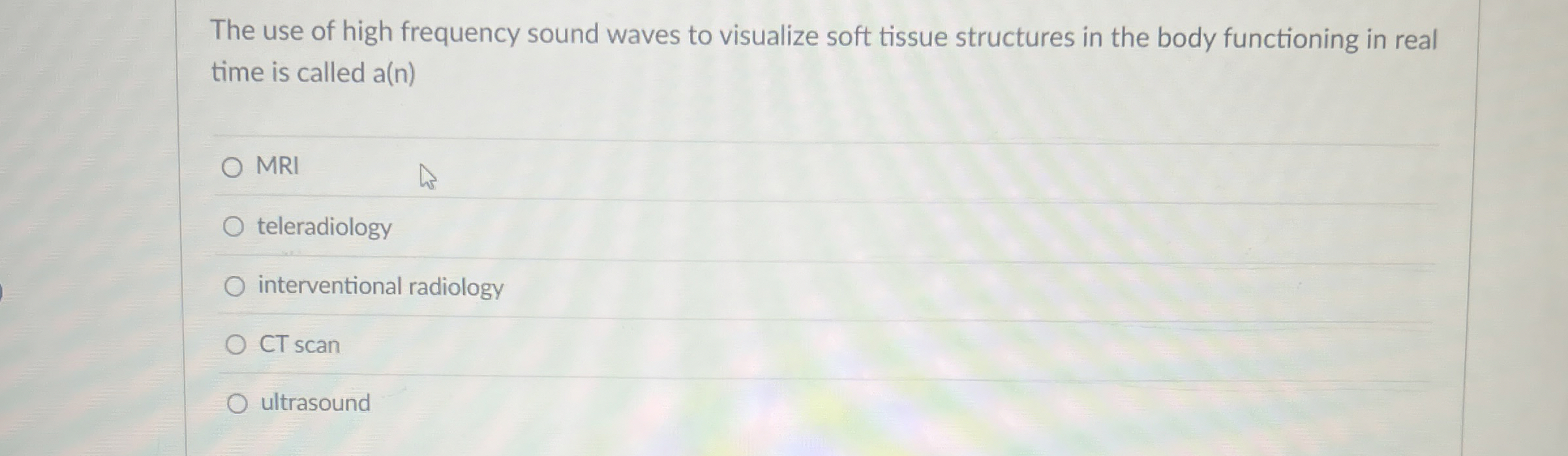 High Quality SOLUTION The use of high frequency sound waves to ...