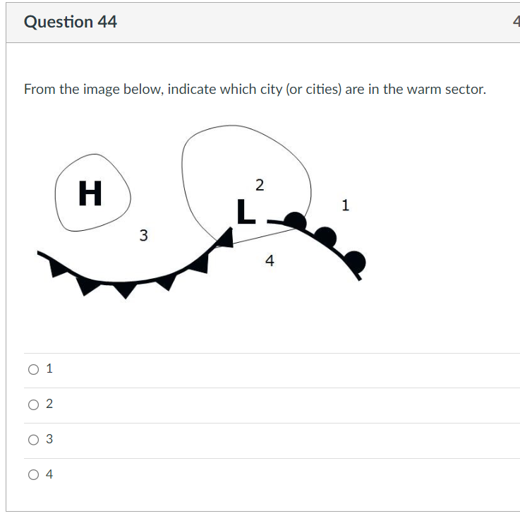 Solved From the image below, indicate which city (or cities) | Chegg.com