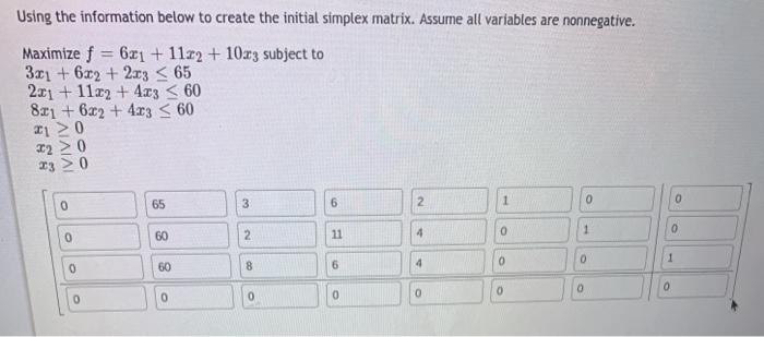 Solved Using the information below to create the initial | Chegg.com