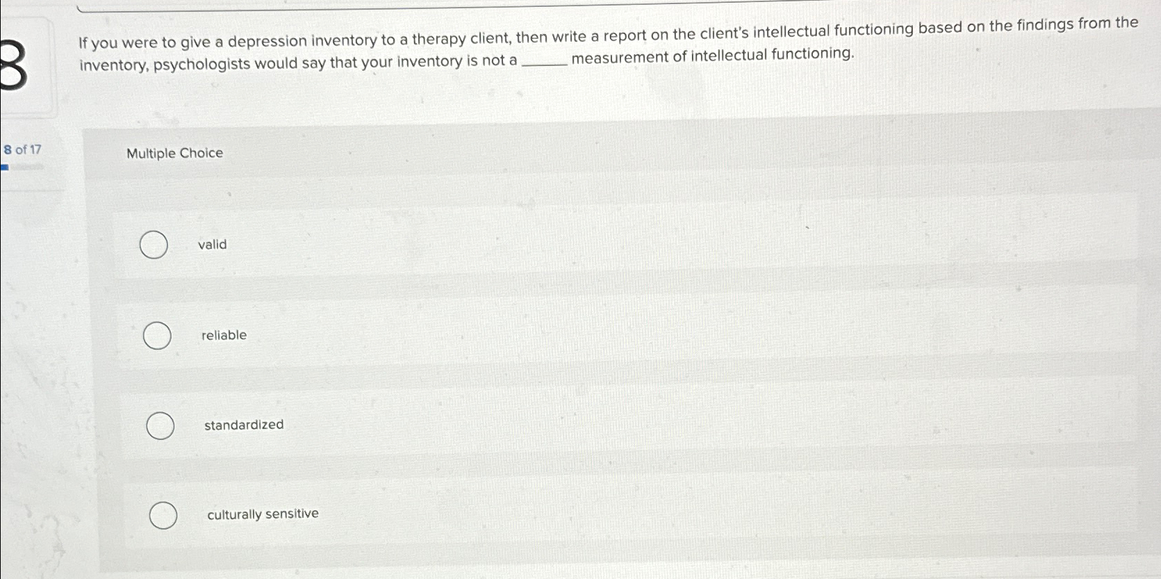 Solved If you were to give a depression inventory to a | Chegg.com