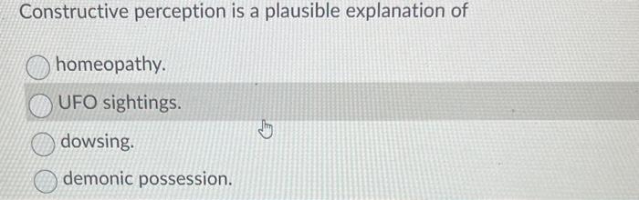 Constructive perception is a plausible explanation of | Chegg.com