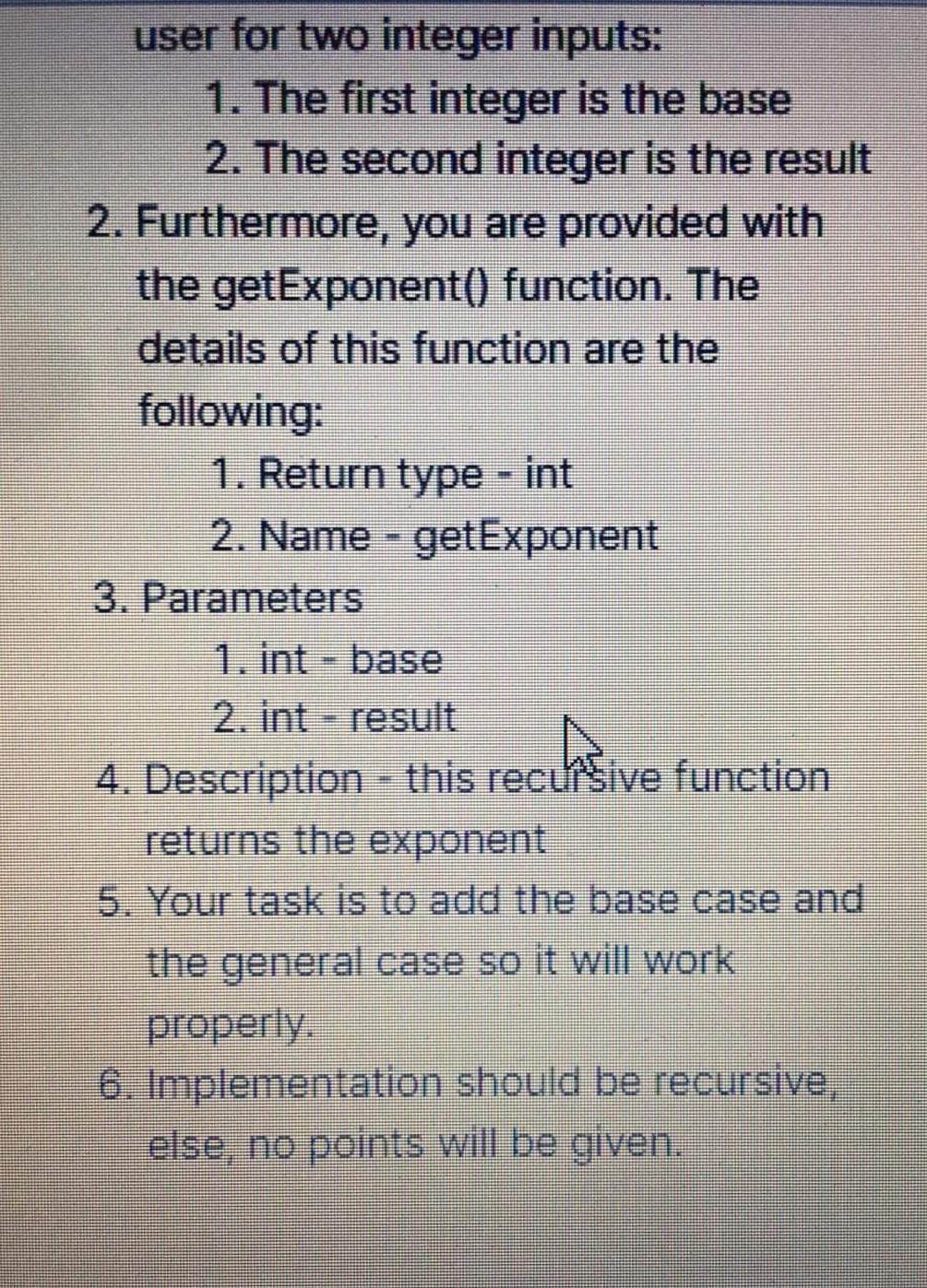 Solved 1. Exponent by Catherine Arellano implement a | Chegg.com