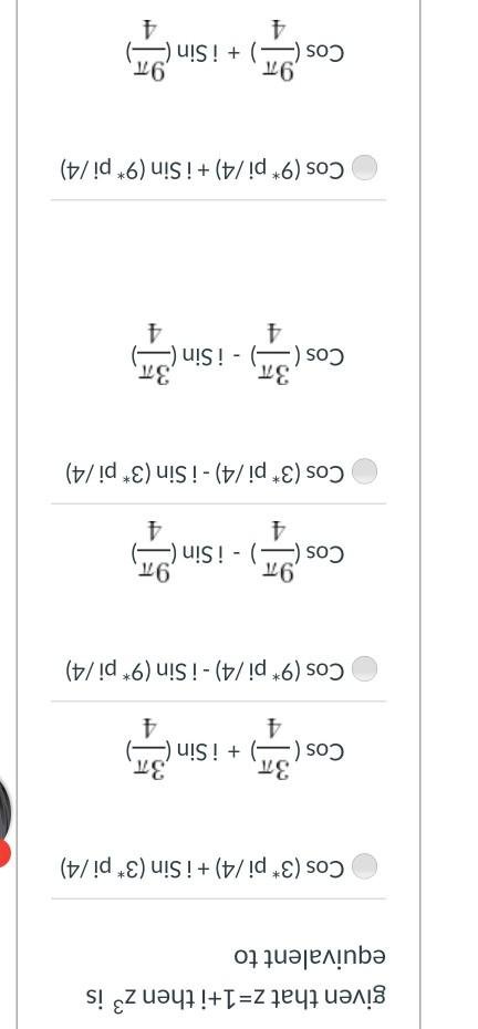 Solved The expression Cos2y + i Sin24 Cos3y + i Sin36 Cosy - | Chegg.com