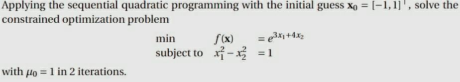 Solved Applying the sequential quadratic programming with | Chegg.com