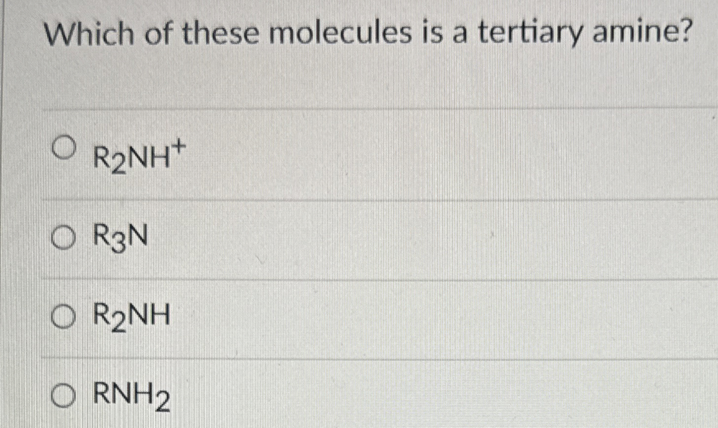 Solved Which of these molecules is a tertiary | Chegg.com