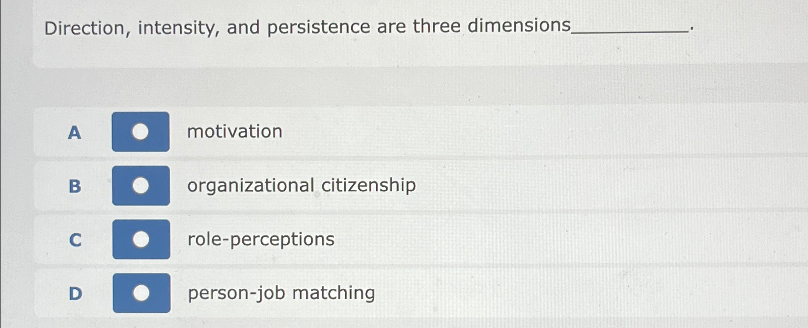 Solved Direction, intensity, and persistence are three | Chegg.com