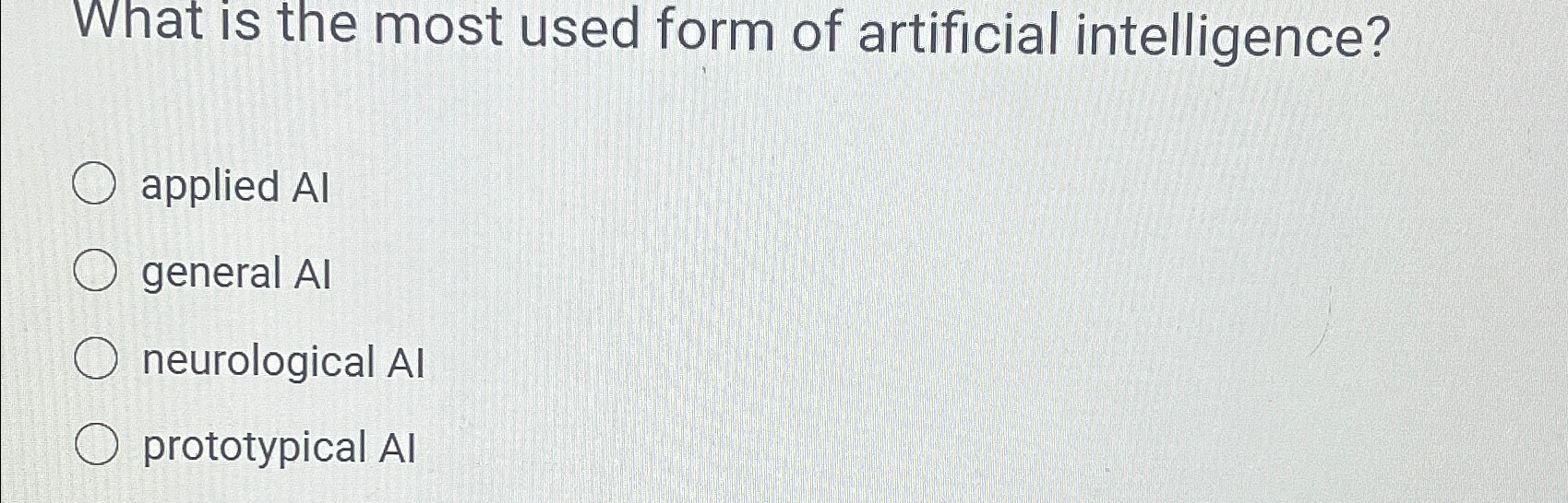 Solved What is the most used form of artificial | Chegg.com