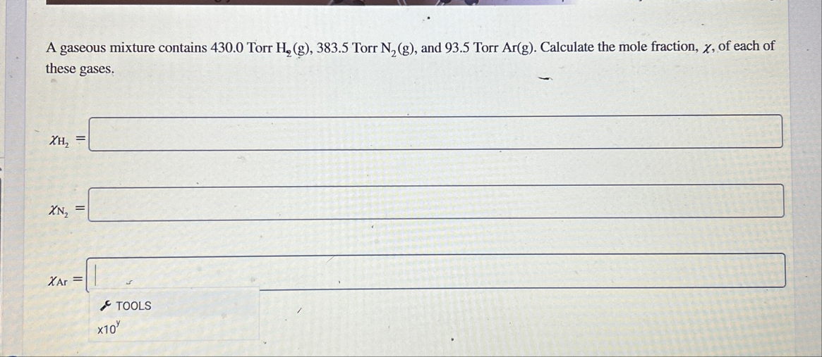 Solved A gaseous mixture contains | Chegg.com