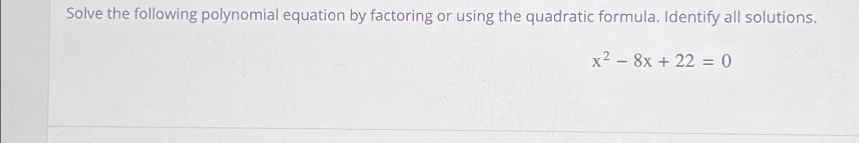 Solved Solve the following polynomial equation by factoring | Chegg.com