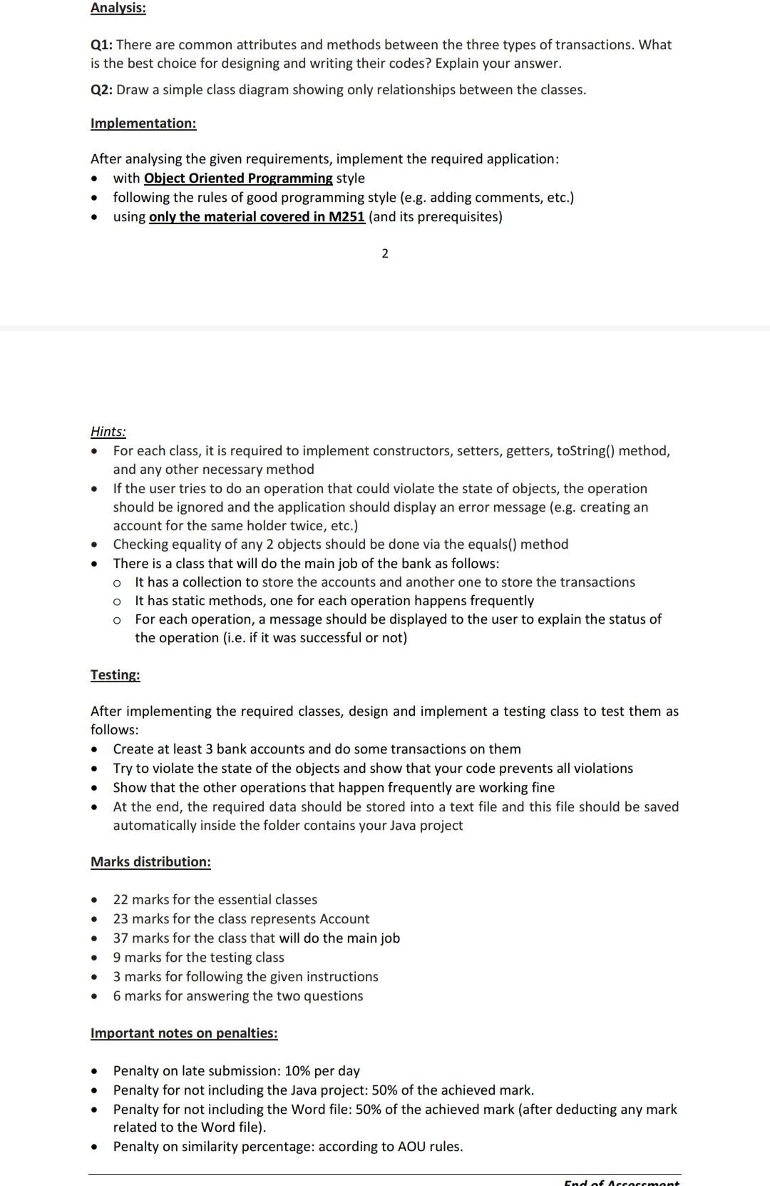 Solved Analysis Q1 There Are Common Attributes And Methods 2800