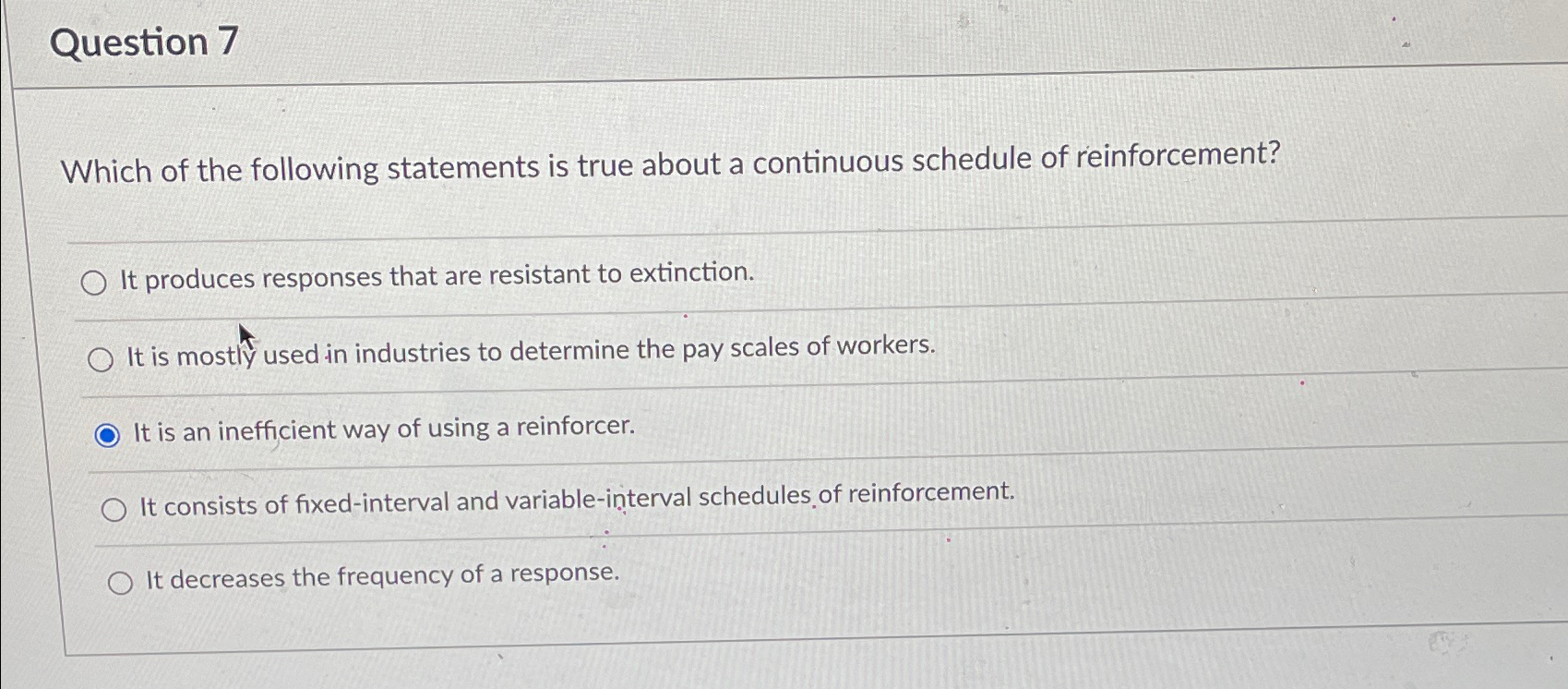 Solved Question 7Which of the following statements is true | Chegg.com