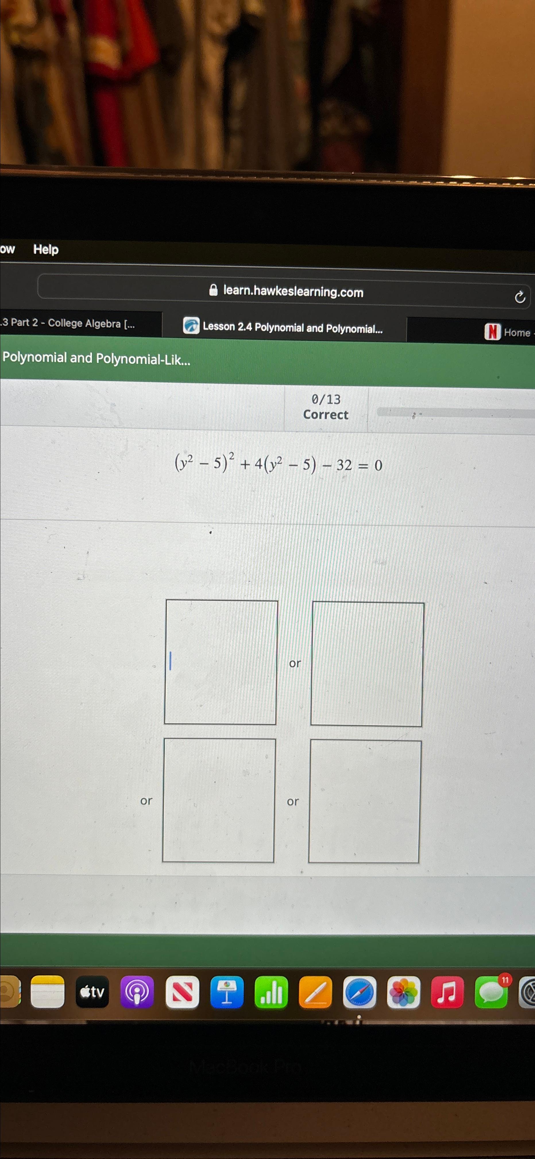 Solved learn.hawkeslearning.com3 ﻿Part 2 - ﻿College Algebra | Chegg.com