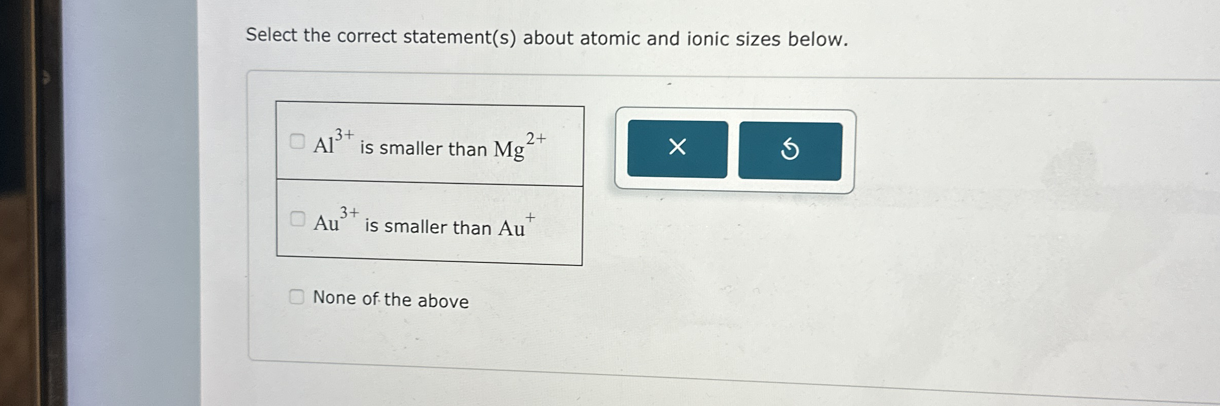 Solved Select the correct statement(s) ﻿about atomic and | Chegg.com