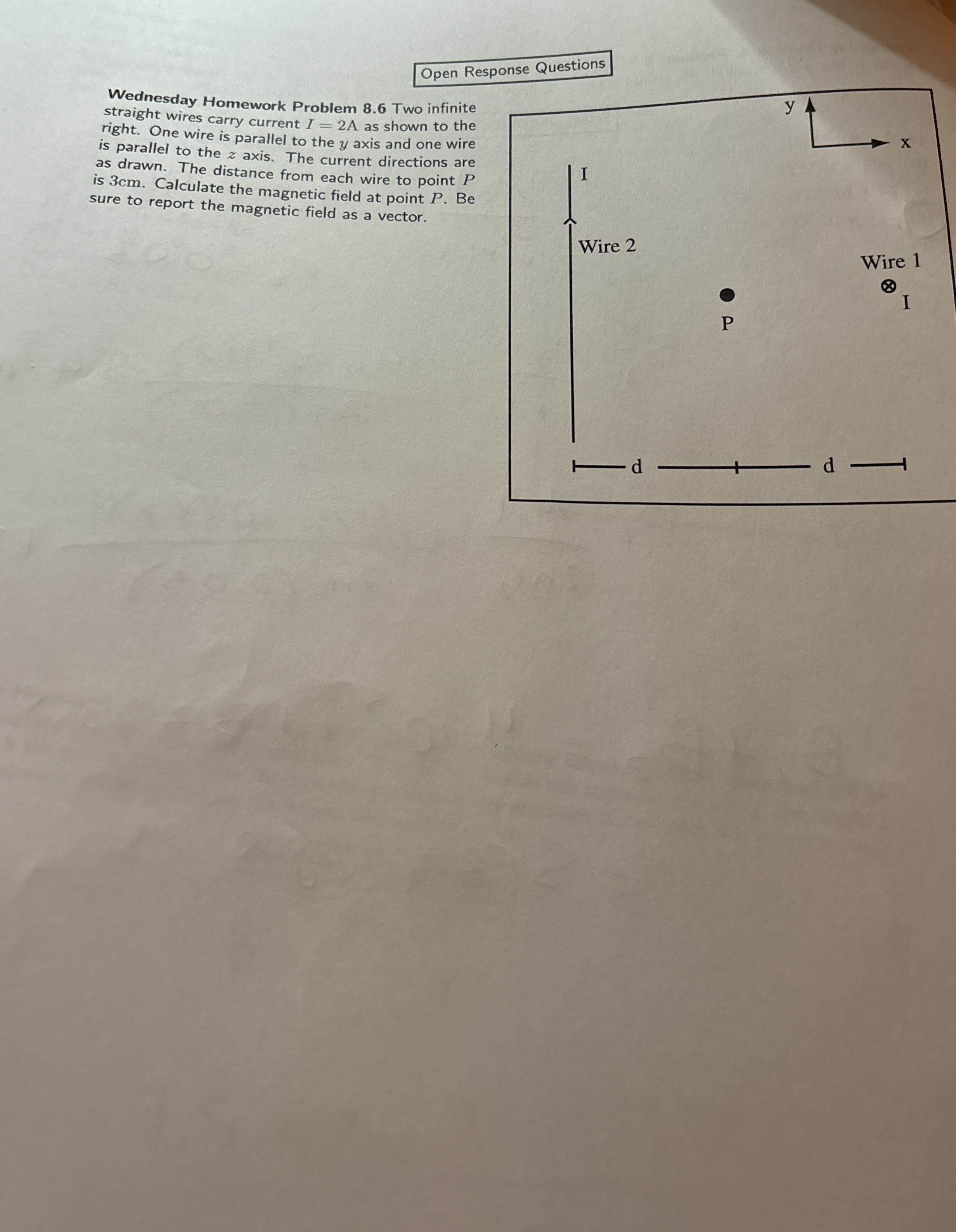 Solved Open Response QuestionsWednesday Homework Problem 8.6 | Chegg.com
