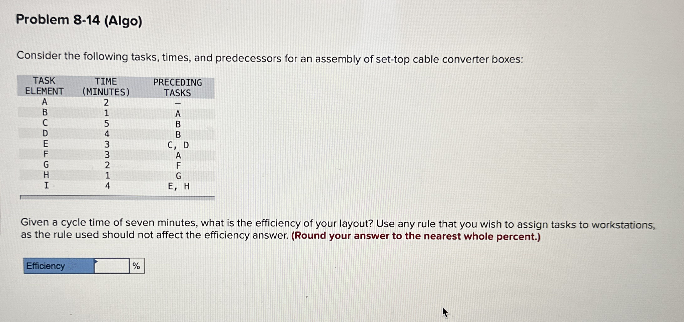 Solved Problem 8-14 (Algo)Consider the following tasks, | Chegg.com