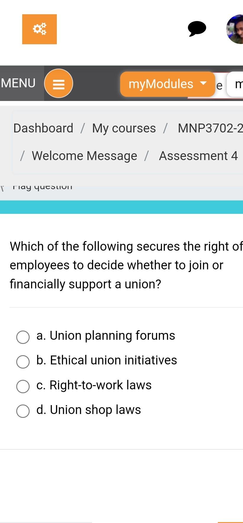 Solved Dashboard / My courses / MNP3702-2 Welcome Message / | Chegg.com