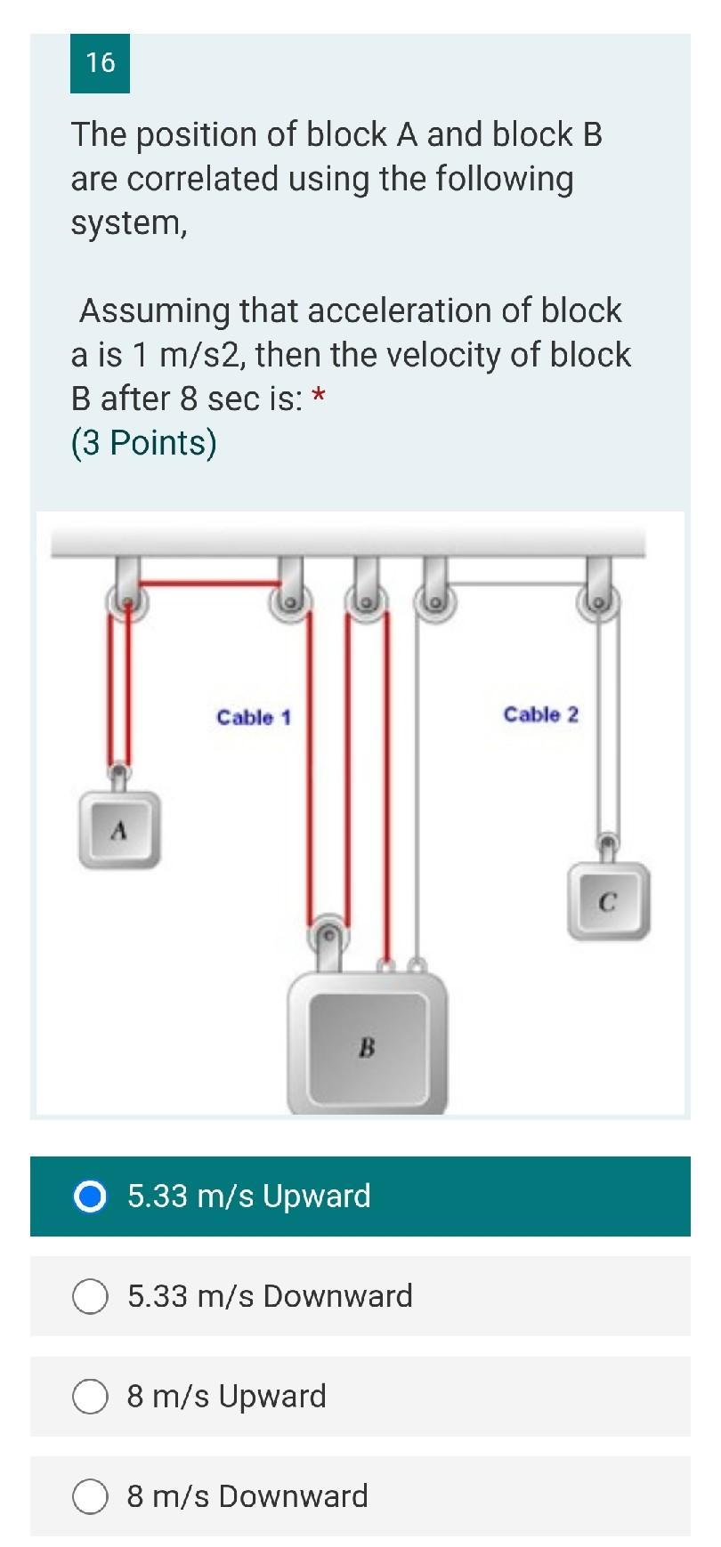 Solved 16 The position of block A and block B are correlated | Chegg.com