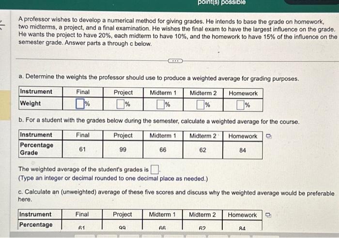 Solved c. Calculate an (unweighted) average of these five | Chegg.com