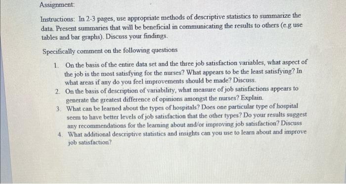 Instructions: In 2-3 pages, use appropriate methods | Chegg.com