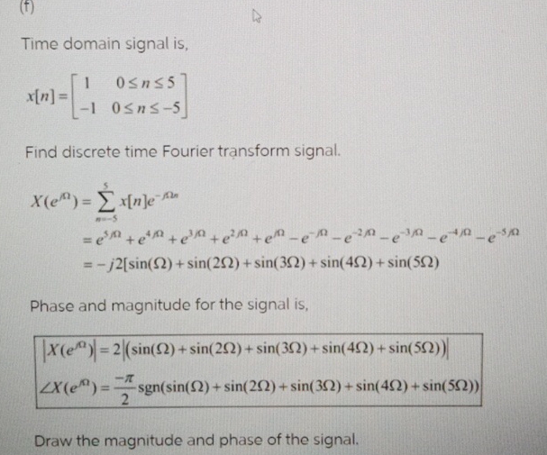 Solved (t)Time domain signal | Chegg.com