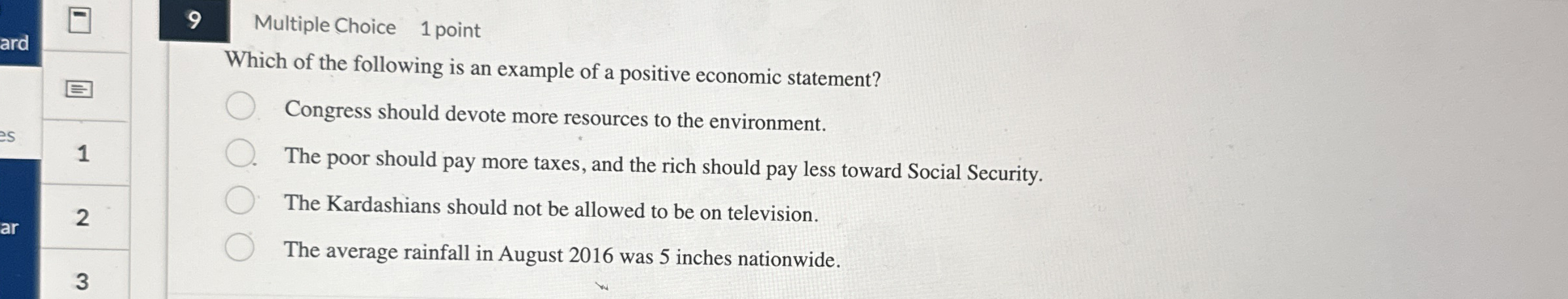 9Multiple Choice 1 ﻿pointWhich of the following is an | Chegg.com